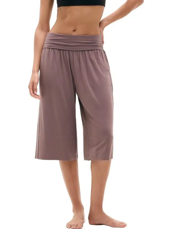 Athleta Dream Drape Mid Rise Crop Pant - Driftwood