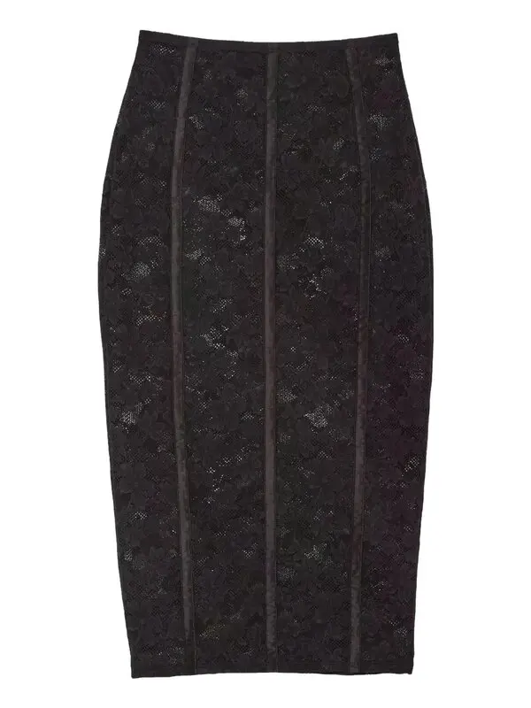 FLEUR DU MAL Lace Pencil Skirt - Black