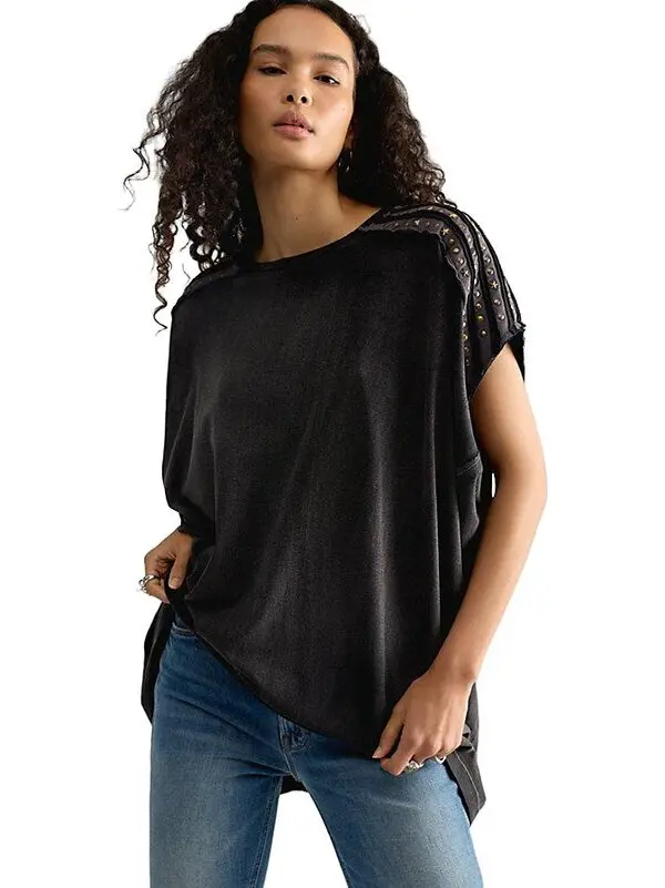 Free People We The Free Embellished Dolman Tee - Black