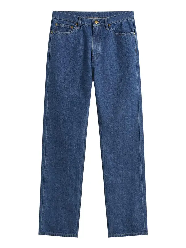 JIL SANDER Straight Cut Denim Jeans - Medium Denim