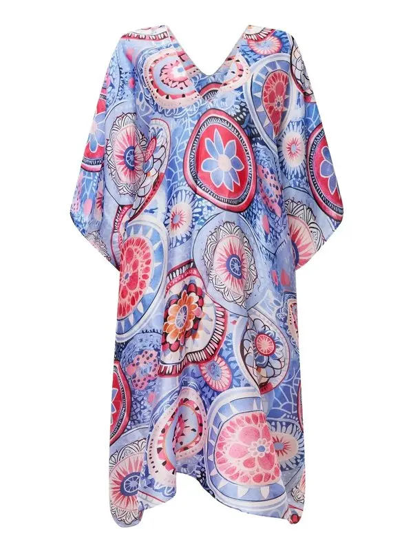 JAMES LAKELAND Mandala Print V-neck Kaftan - Blue