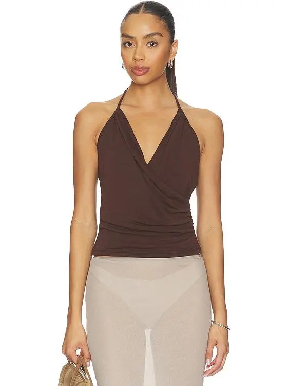 GEEL Julian Halter Top - Chocolate