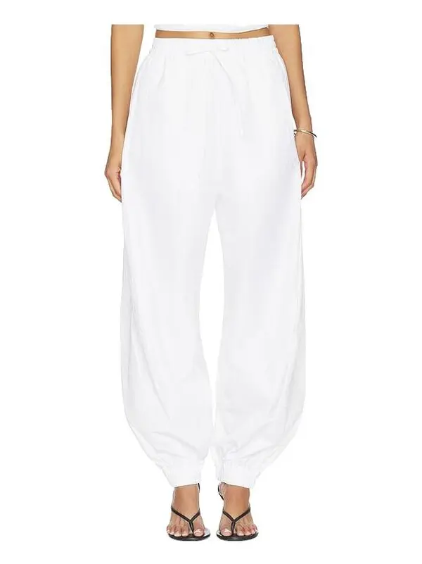 RÓHE Volume Crushed Cotton Trousers - White