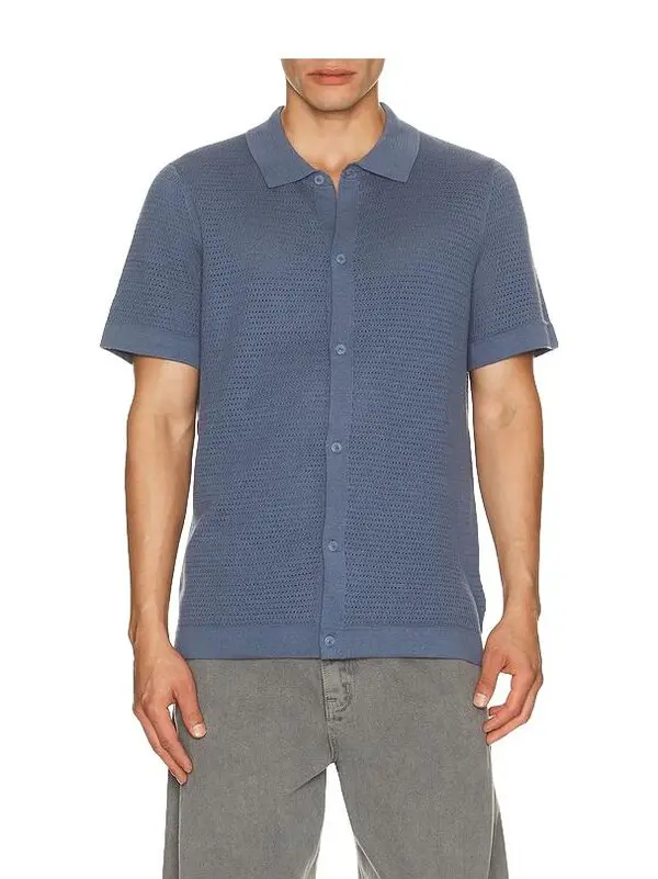 Onia Drop Needle Button Up Shirt In . Also - Slate