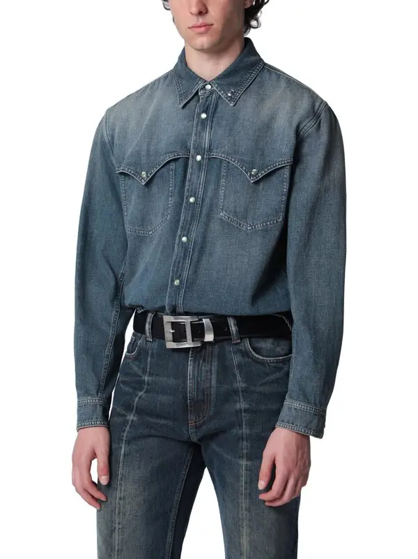 Versace Vintage Denim Shirt - Blue