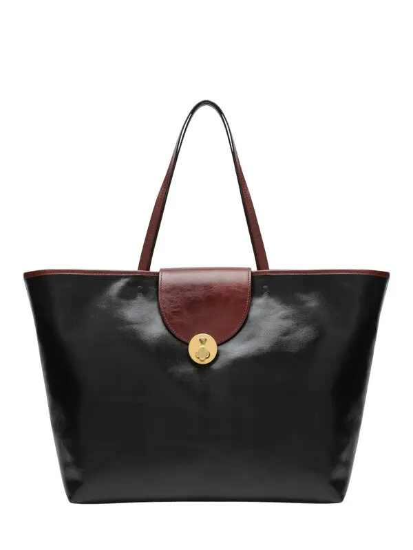 Versace Large Vivian Coated Canvas Shopper Bag - Black