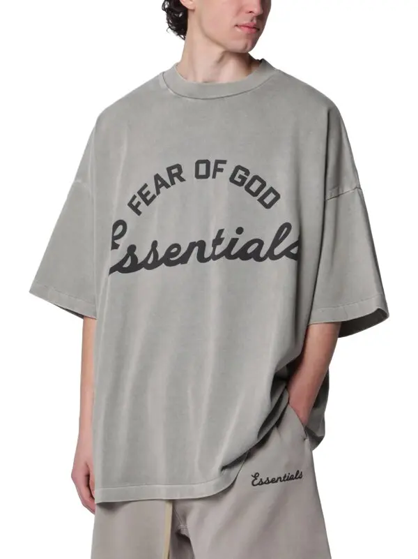Fear Of God Training 90s Faded Cotton Jersey T-shirt - Grey