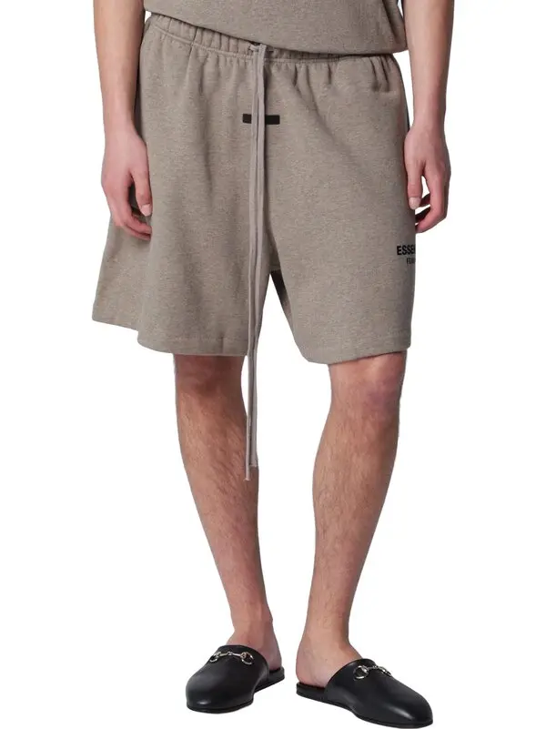 Fear Of God Taupe Fleece Sports Shorts - Grey