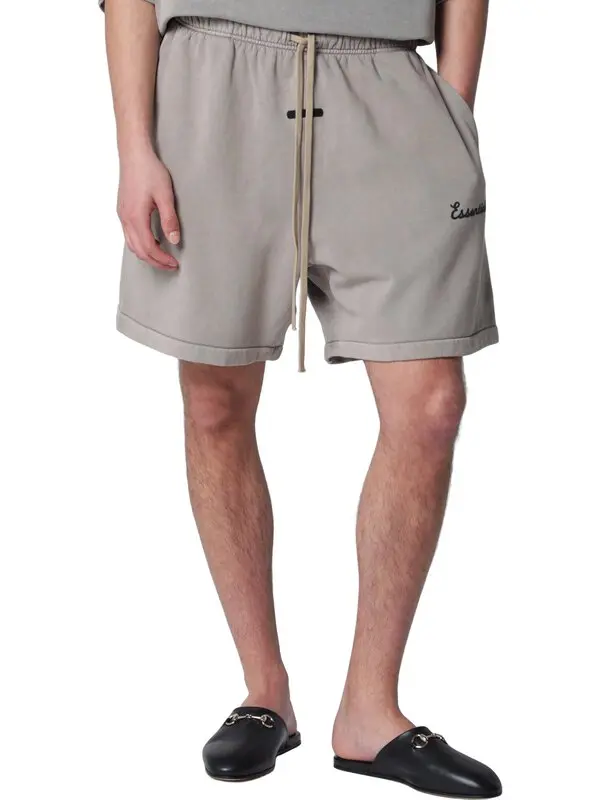 Fear Of God Pigment-dyed Cotton Training Shorts - Grey
