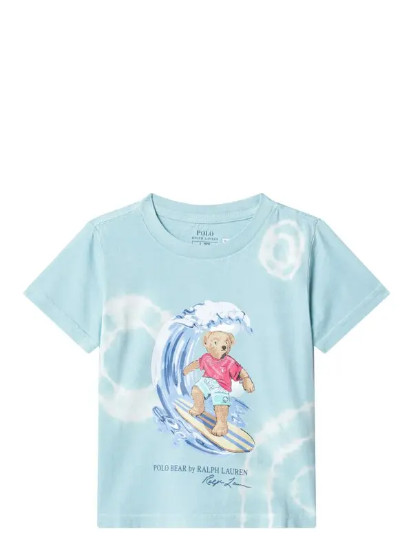 Polo Ralph Lauren Tie-dye Cotton T-shirt With Polo Bear Graphic - Green