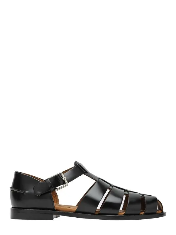 SEBAGO Leather Criss-cross Sandals - Black