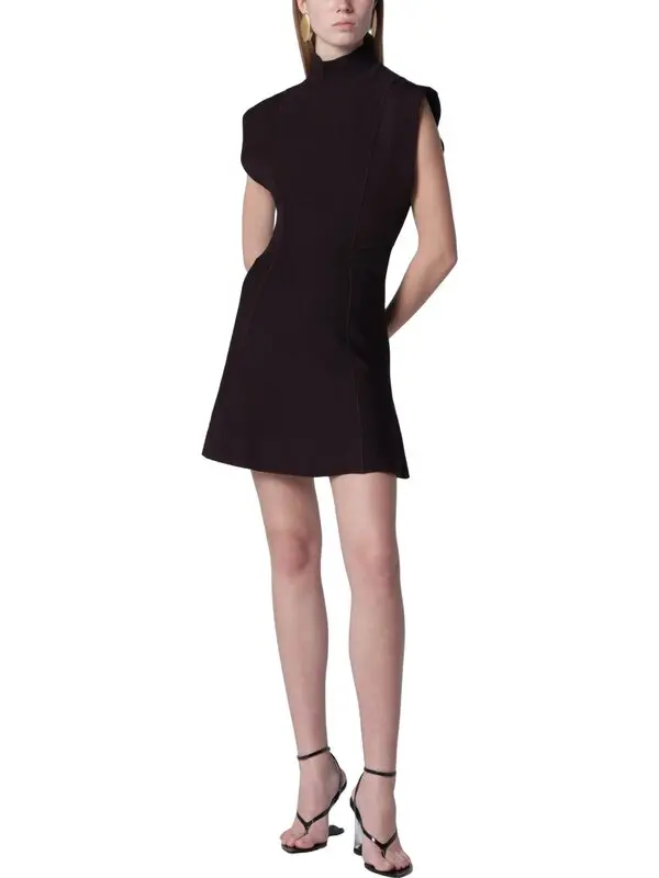 Alaïa Short Silk Knit Dress - Burgundy