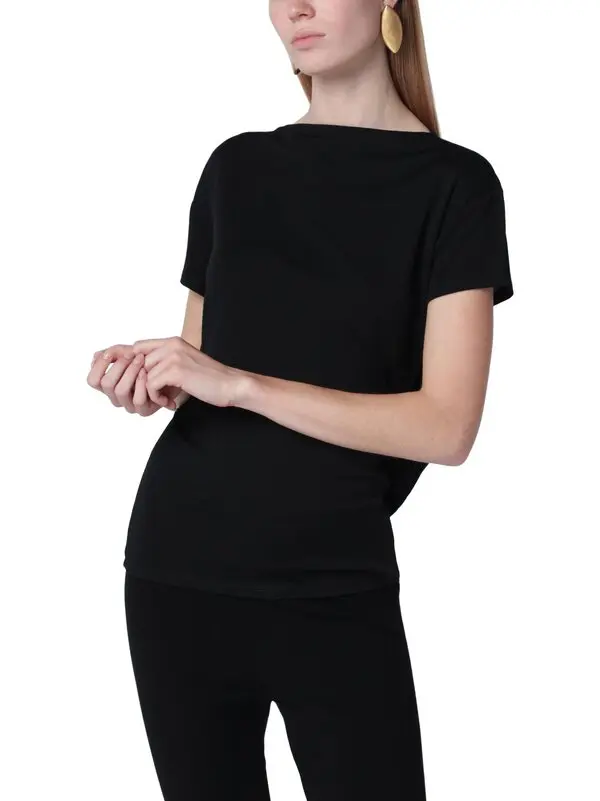 Jacquemus Mistral Top In Viscose Blend - Black