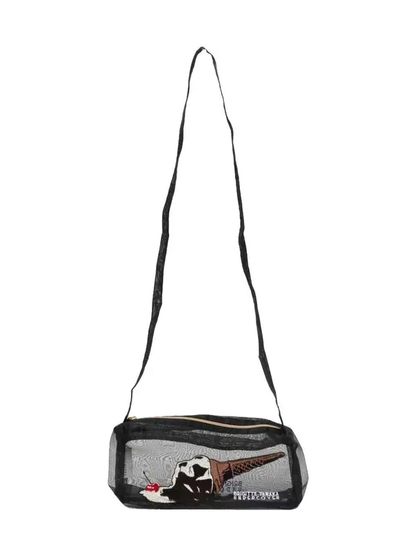 Undercover X Brigitte Tanaka Embroidered Crossbody Bag - Black