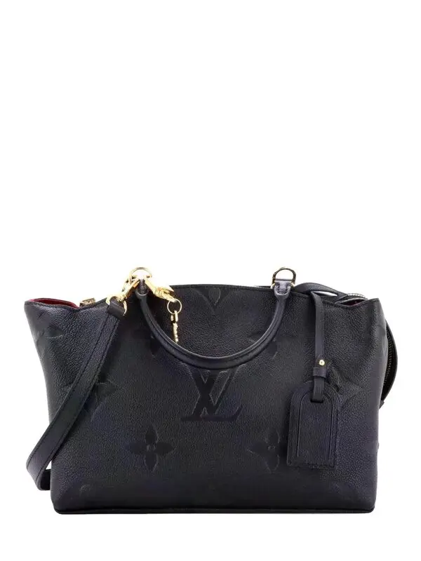 LOUIS VUITTON Petit Palais Handbag Monogram Empreinte Giant Satchel - Black