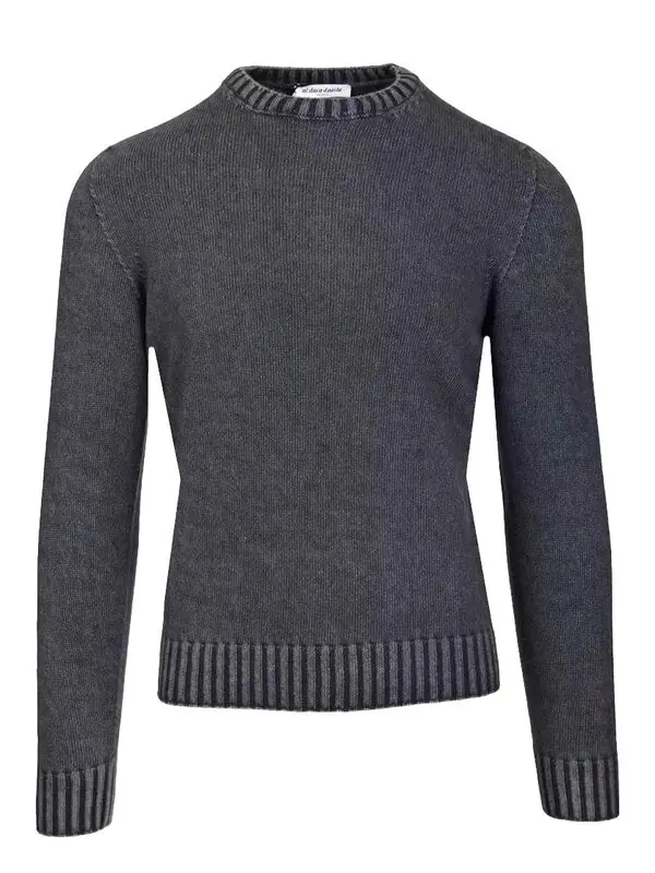AL DUCA D’AOSTA 1902 Ribbed-trim Crew-neck Sweater - Grey
