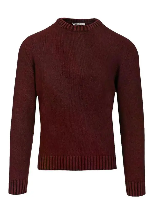 AL DUCA D’AOSTA 1902 Ribbed-trim Crew-neck Sweater - Red