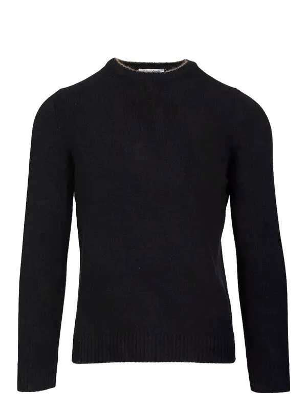 AL DUCA D’AOSTA 1902 Ribbed-trim Crew-neck Sweater - Blue