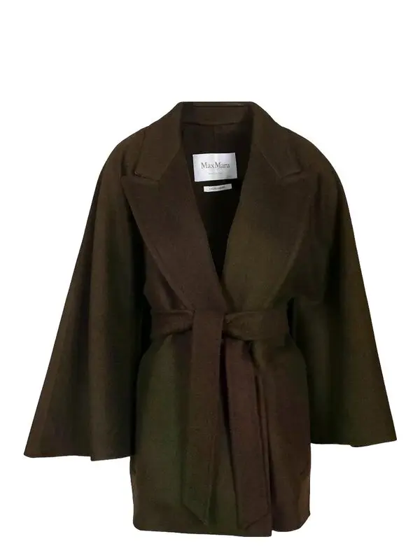 Max Mara Belted Oversized Coat - Green