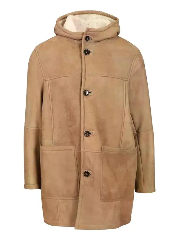 AL DUCA D’AOSTA 1902 Hooded Shearling Coat - Neutrals