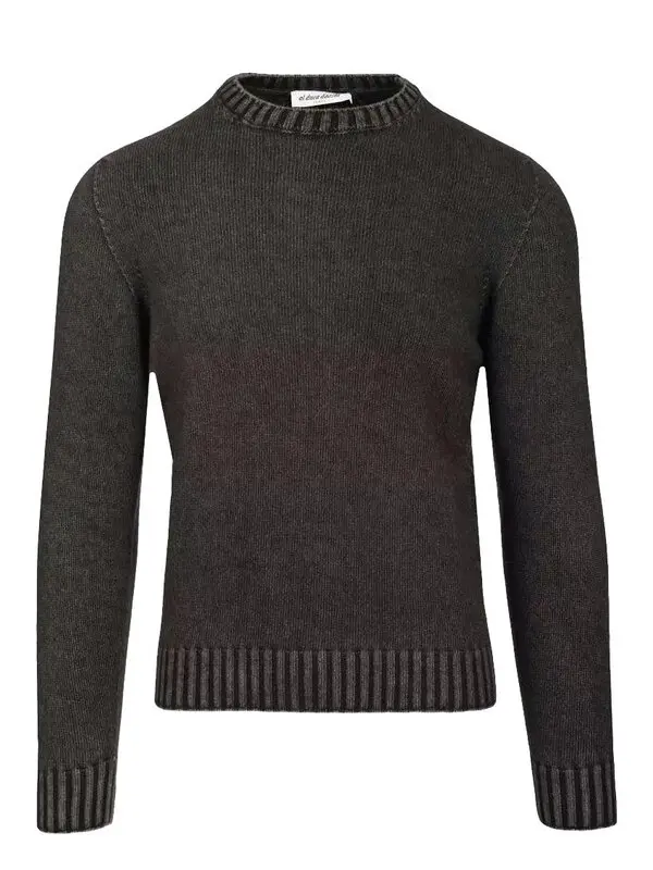 AL DUCA D’AOSTA 1902 Ribbed Trim Crew-neck Sweater - Grey