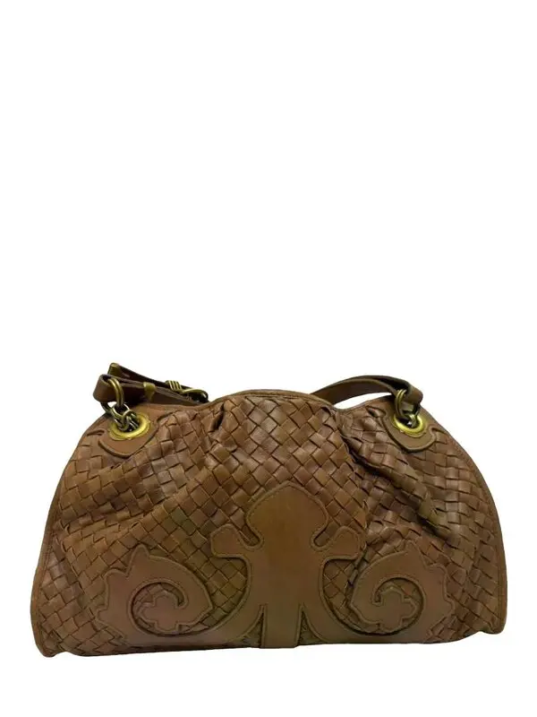 Bottega Veneta Intrecciato Shoulder Bag - Brown