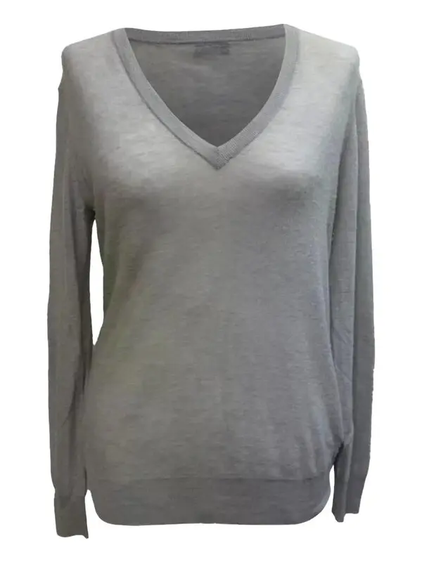 JOSEPH V-neck Cashmere Sweater - Grey