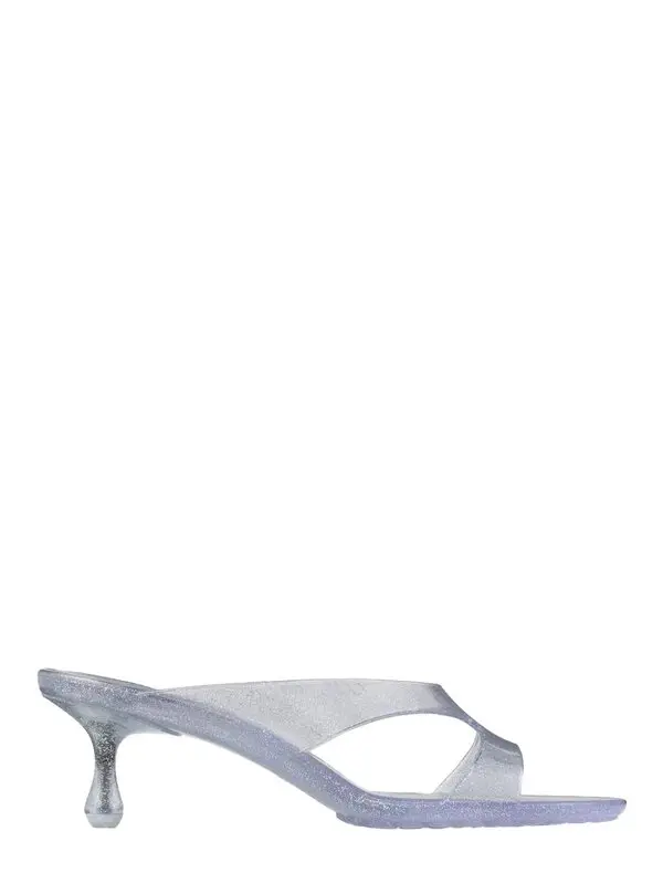 JIMMY CHOO Glitter Jelly Drop 50 Mules - Silver