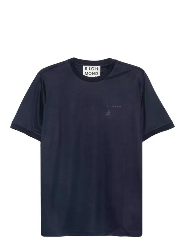 John Richmond Logo-detail T-shirt - Blue