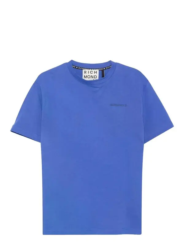 John Richmond Logo-detail T-shirt - Blue
