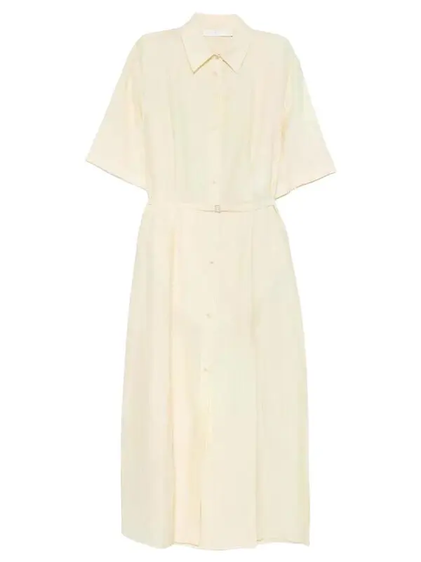 TELA Belted Button-down Midi Dress - Neutrals