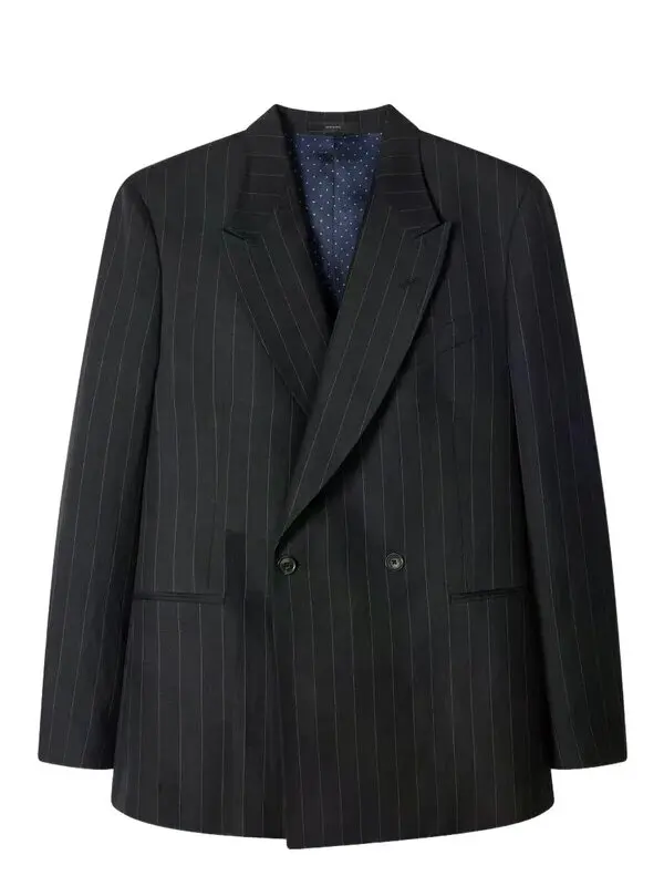 Paul Smith Pinstripe Double-breasted Blazer - Black