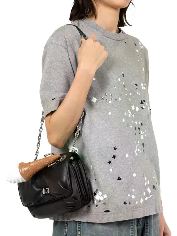 Mihara Yasuhiro Soft Serve Ice Cream Handle Shoulder Bag - Black
