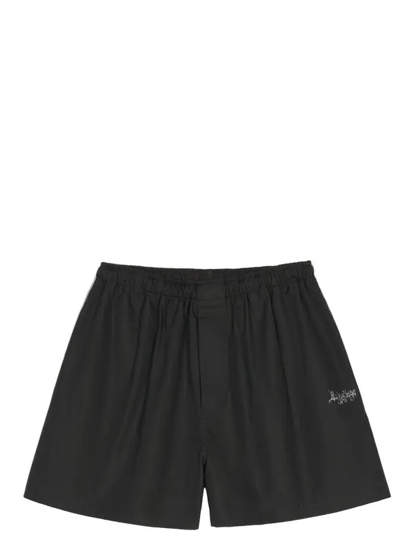 Balenciaga Sketchy Artwork Relaxed Fit Shorts - Black