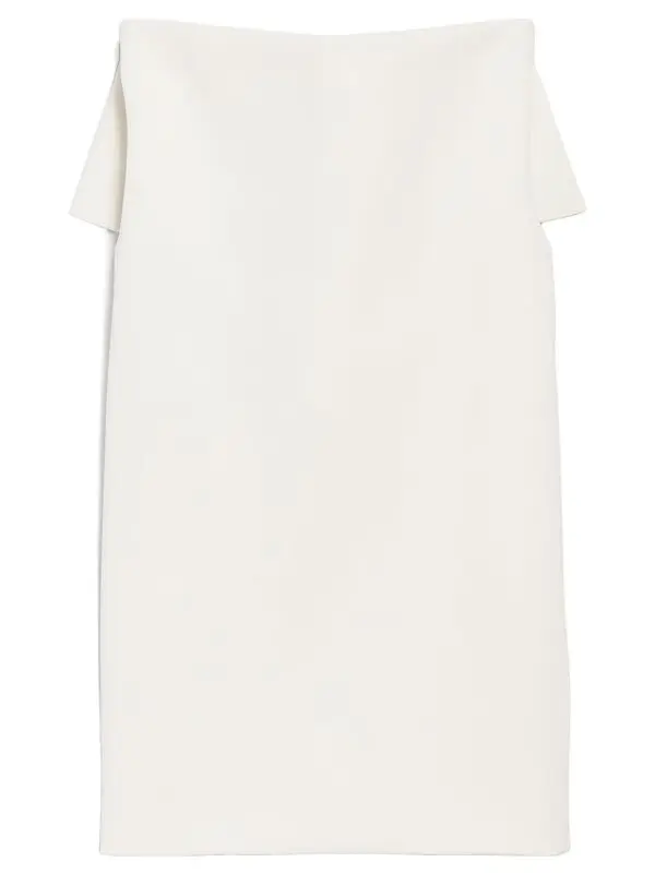 Balenciaga Vareuse Mini Dress In Wool And Silk Blend - White