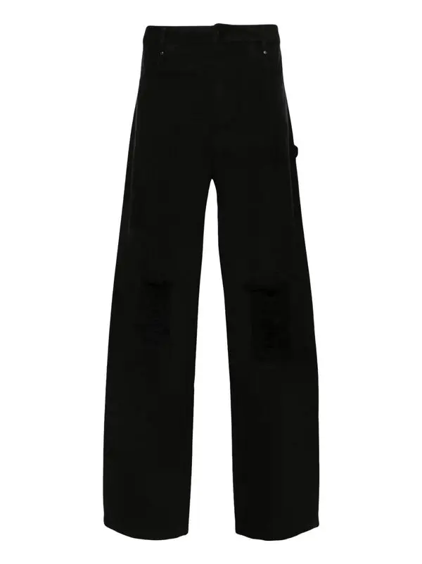 HAN KJØBENHAVN Ripped Straight-leg Jeans - Black