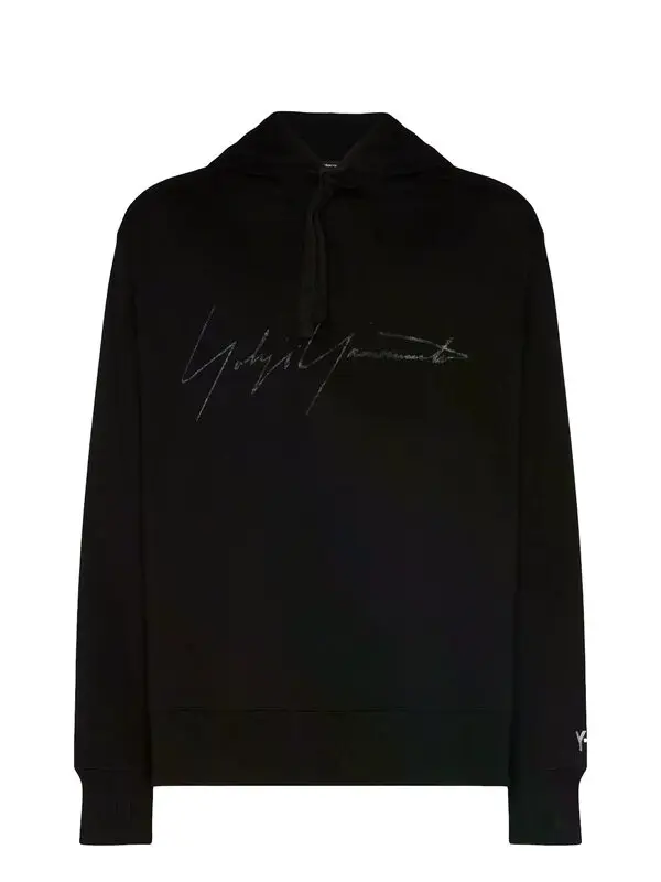 Y3 Signature Logo Hoodie - Black