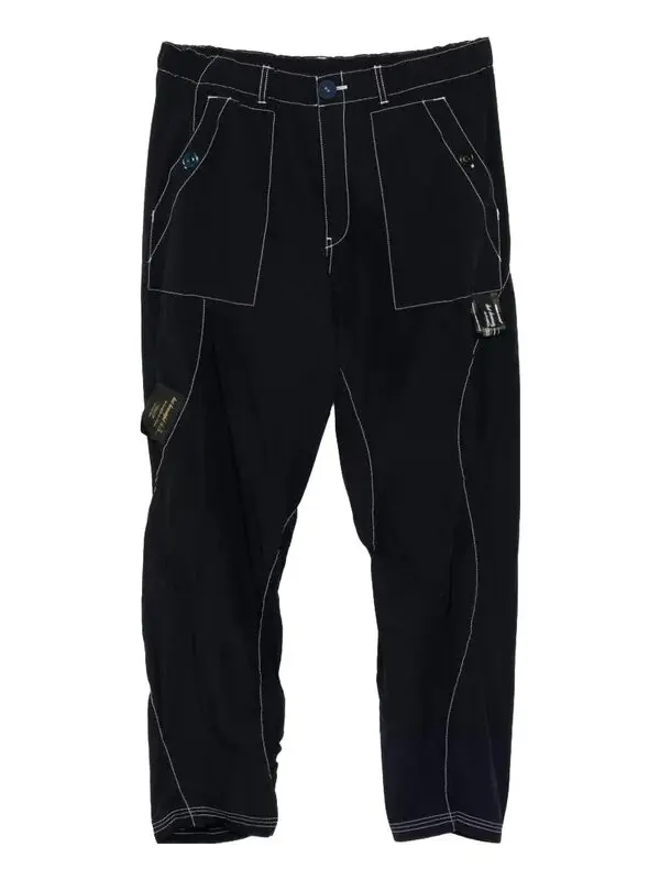 Undercover Cargo Pants With Contrast Stitching - Blue