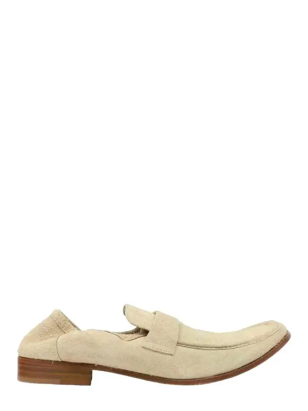MAISON MARGIELA Light Yellow Leather Appliqué Loafers - Neutrals