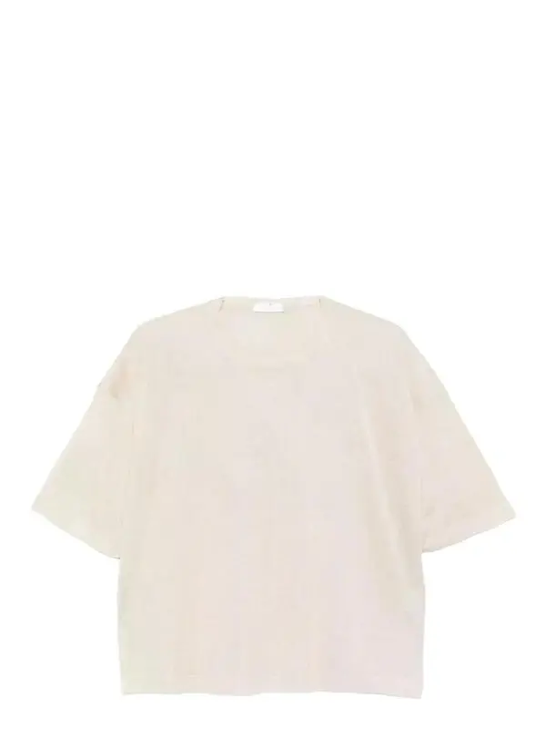 PANICALE Crewneck T-shirt With Short Sleeves - Neutrals