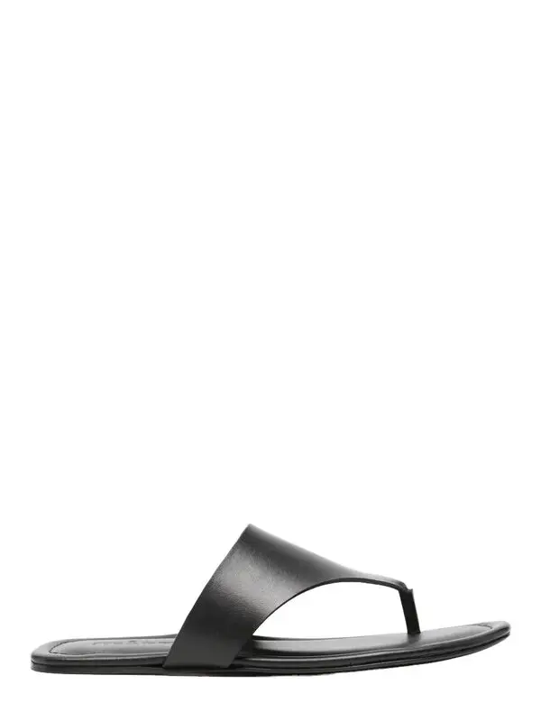 Kiton Open-toe Leather Sandals - Black