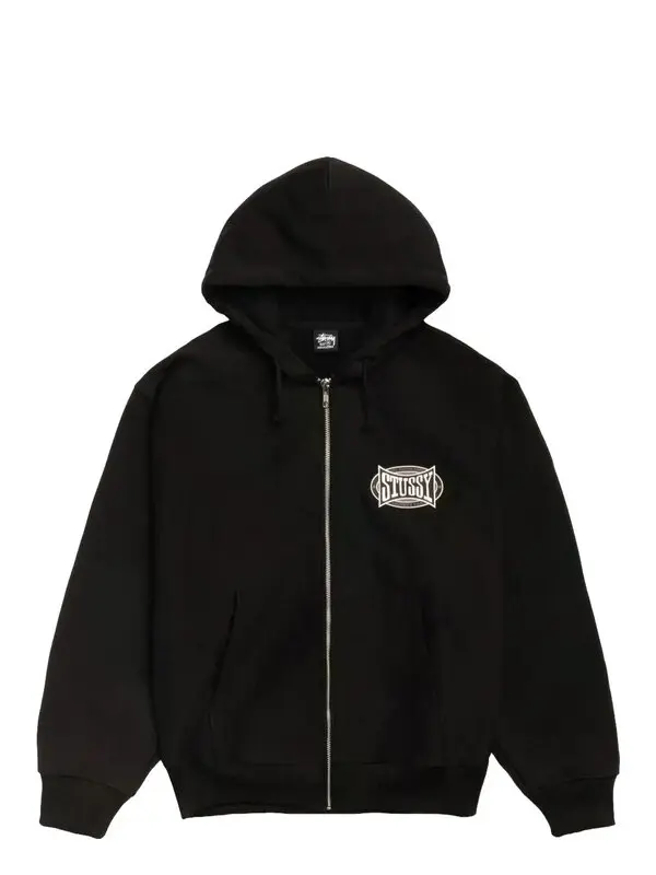 StÜssy Champion Hooded Zip Jacket - Black