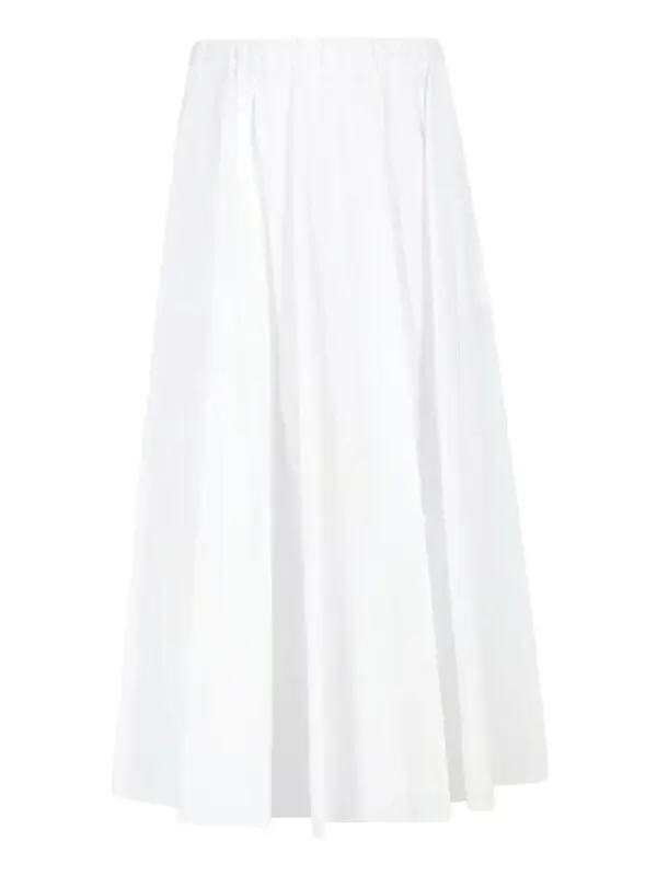 Aspesi Elasticated-waistband Pleated Skirt - White