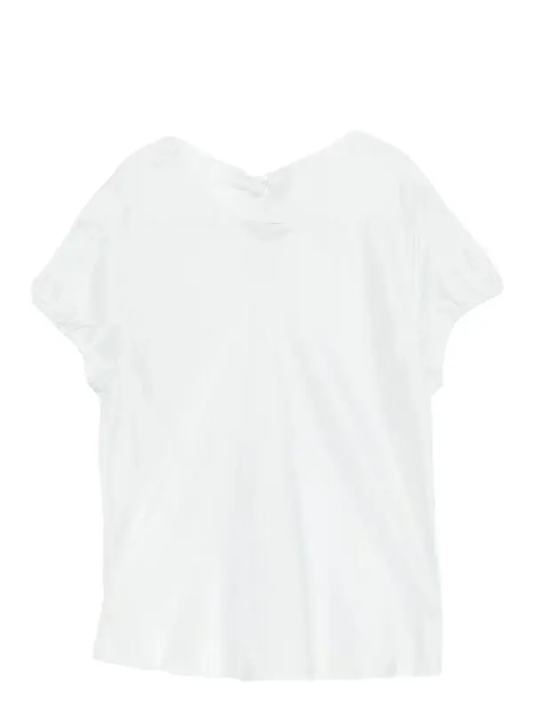 SUSANNE BOMMER Round Neck Short Sleeve Blouse - Blue