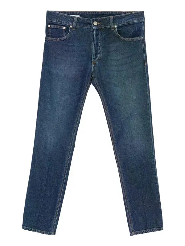 ENTRE AMIS Faded Straight-leg Jeans - Blue
