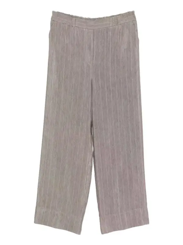 PANICALE Pinstripe Pattern Trousers - Grey