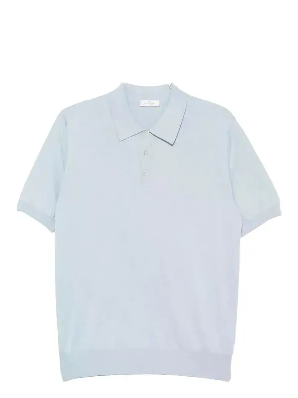PANICALE Short-sleeve Buttoned Polo Shirt - Blue