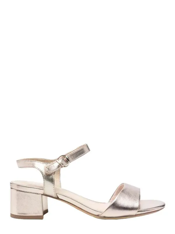 TAMARIS Metallic-effect Block-heel Sandals - Pink