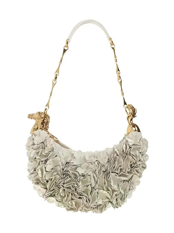 Chloé Floral Appliqué Shoulder Bag - Neutrals