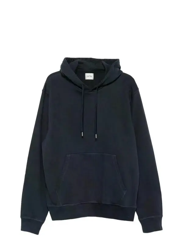 ARTE ANTWERP Graphic Print Drawstring Hoodie - Blue